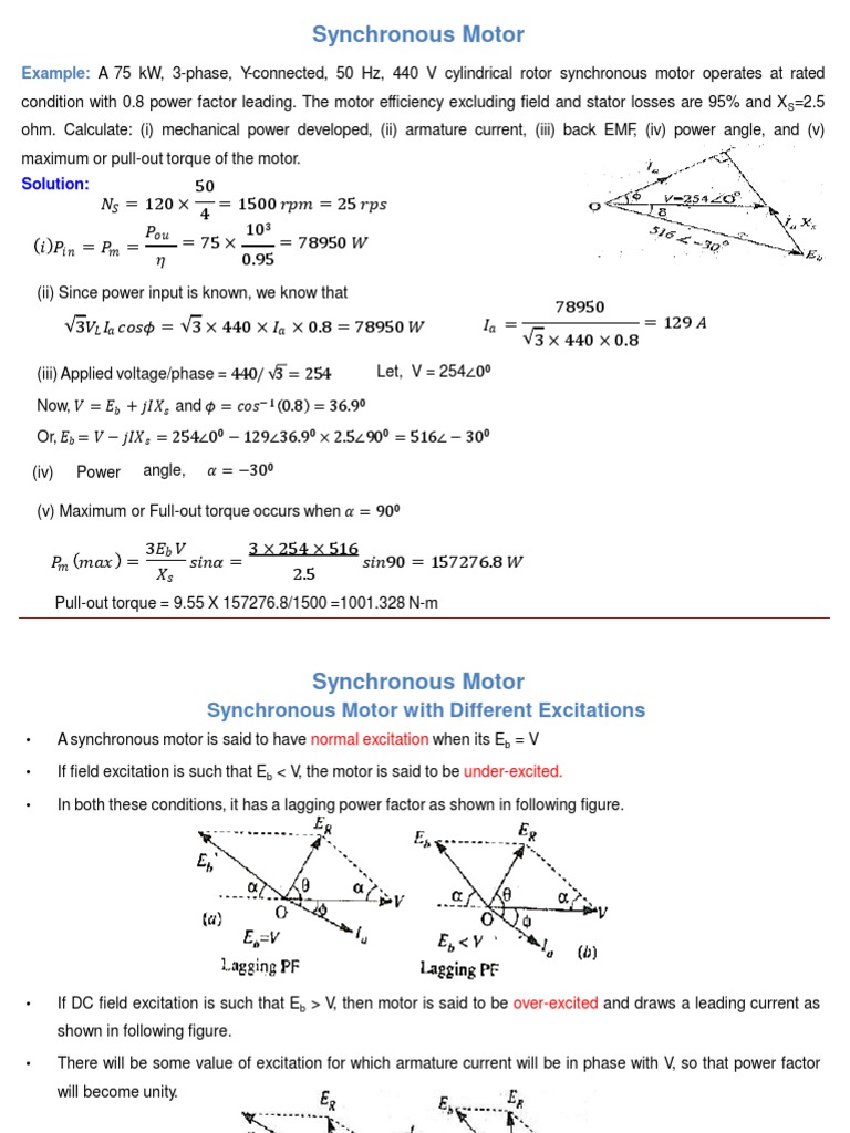 EM2 - Final - Lecture 06A | PDF | Electric Motor | Electrical Components
