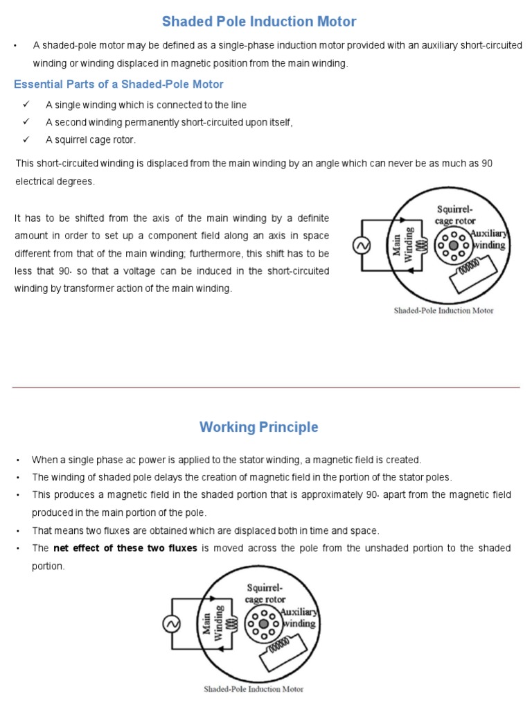 Essential Parts of A Shaded-Pole Motor | PDF | Electric Motor ...