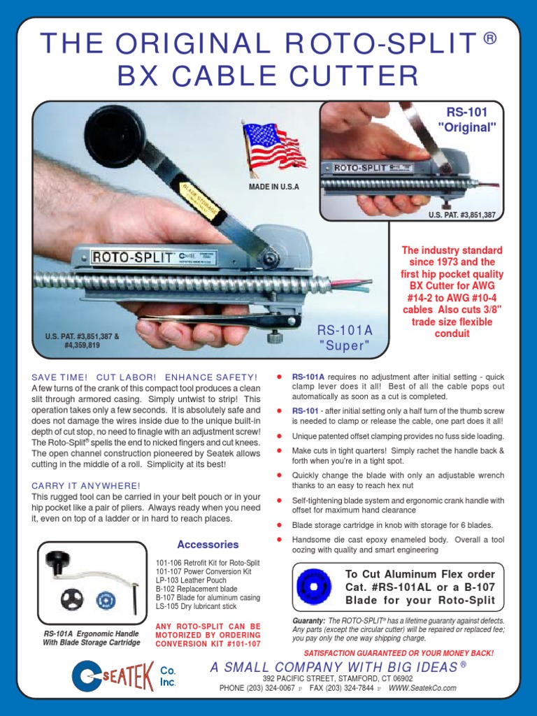 The Original Roto-Split BX Cable Cutter | PDF | Manufactured Goods ...