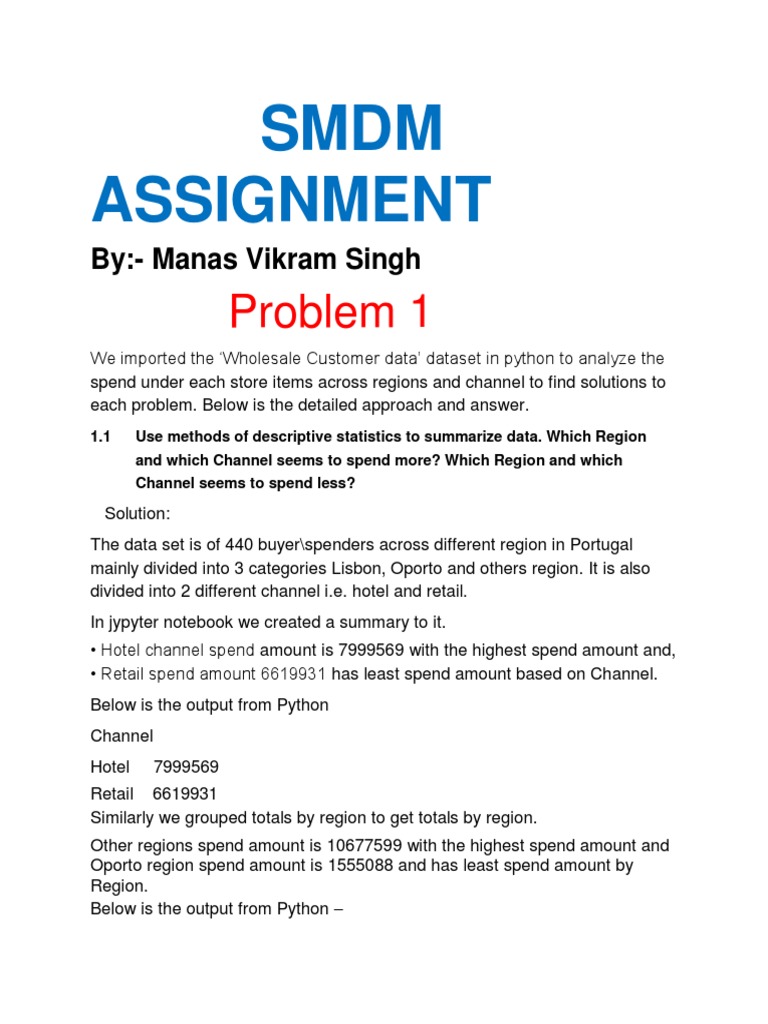 SMDM Project | PDF | P Value | Statistics