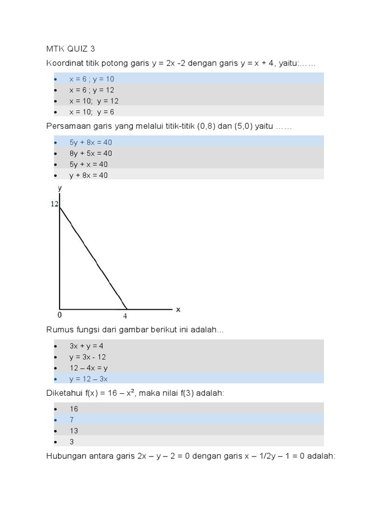 Mtk Quiz 3 Pdf