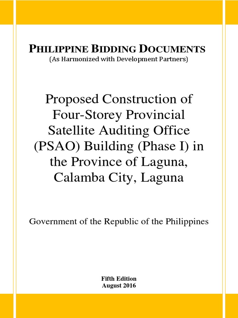 BidDocs PSAO-Laguna Phase1 Ro4a | PDF | Joint Venture | Procurement