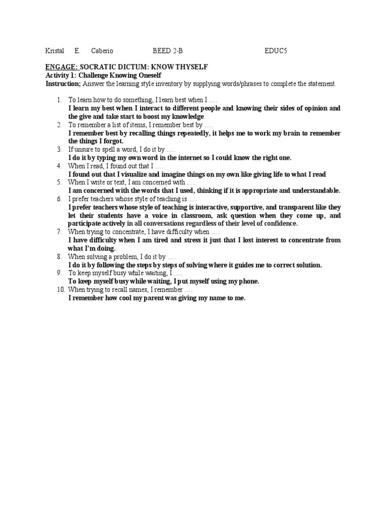 Educ 5 - Module 3 Activities | PDF | Learning | Intelligence