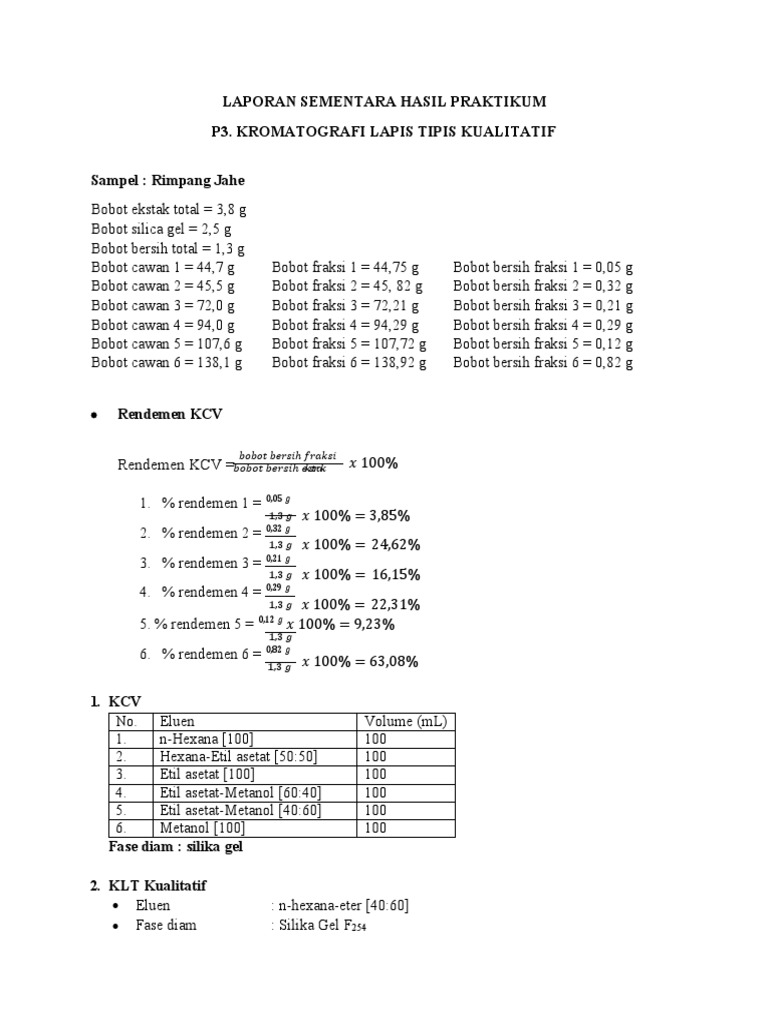Laporan Sementara Praktikum 3 KLT | PDF