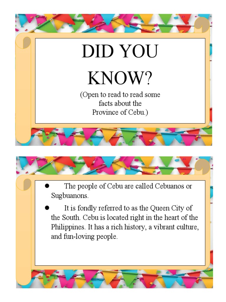 Facts About Cebu | PDF | Cebu | Philippines