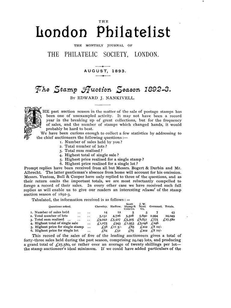 London Philatelist: The Philatelic Society, London | PDF | Postage ...