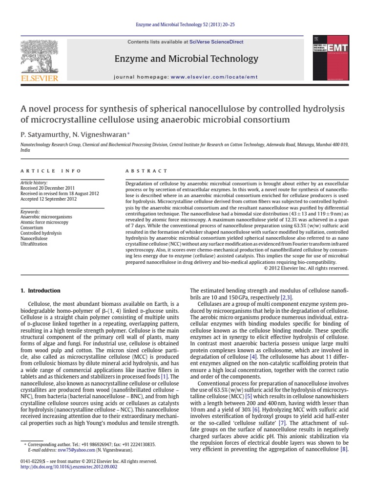 Enzyme and Microbial Technology | PDF | Cellulose | Biodegradation