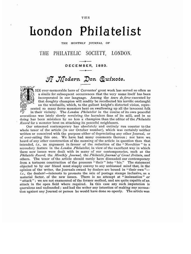 London Philatelist: The Philatelic Society, London | PDF | Postage ...