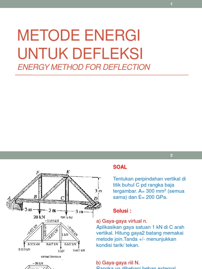 Metode Energi Untuk Defleksi | PDF