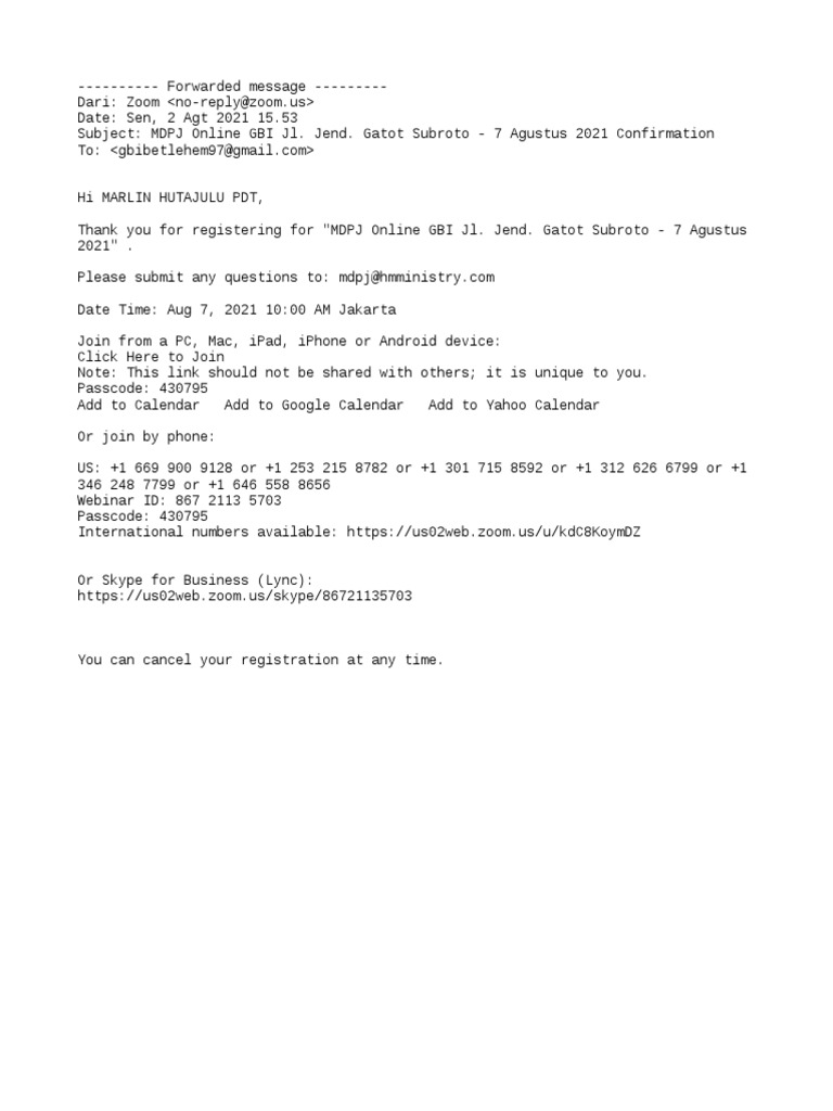 MDPJ Online GBI Confirmation - Aug 7, 2021 | PDF | Games & Activities