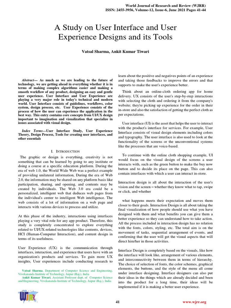 A Study On User Interface and User Experience Designs and Its Tools ...