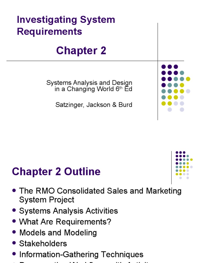 Investigating System Requirements: Systems Analysis and Design in A Changing World 6 Ed ...