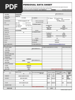 CSC Form 212 (Revised 2017) Personal Data Sheet | PDF | Employment ...