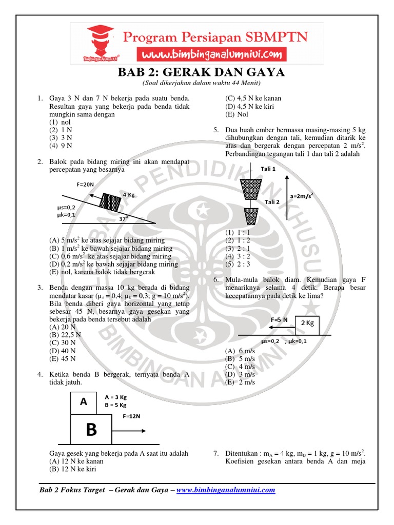 Bab 2 - Gerak Dan Gaya PDF | PDF