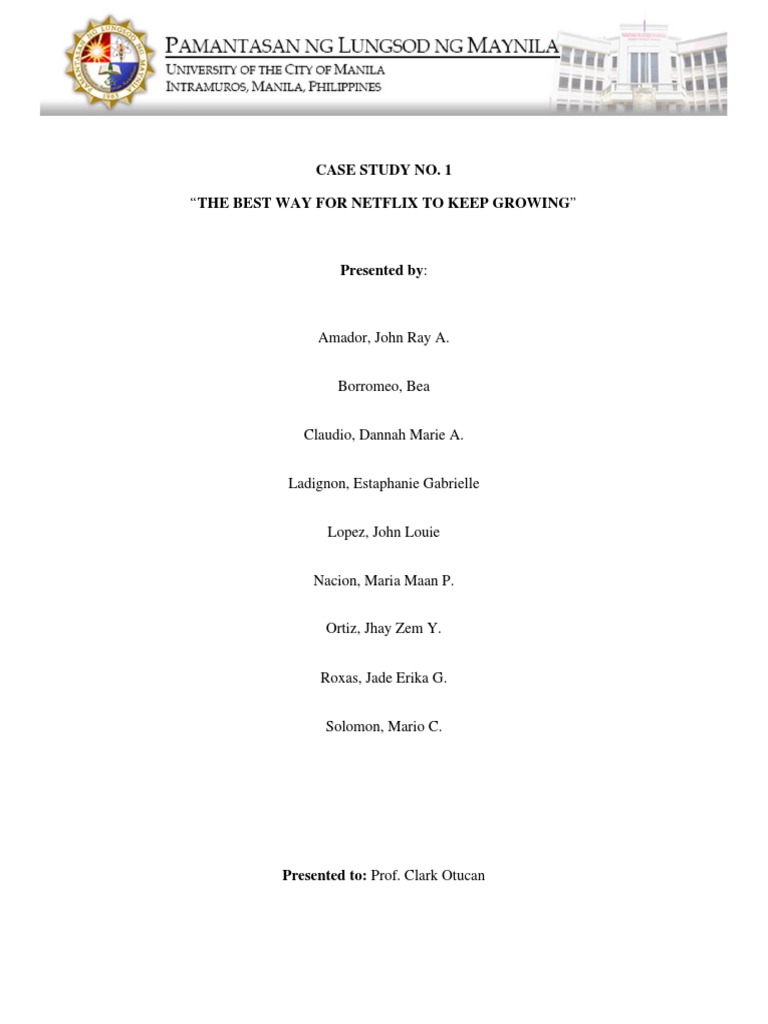 Case Analysis NETFLIX | PDF | Netflix | Marketing