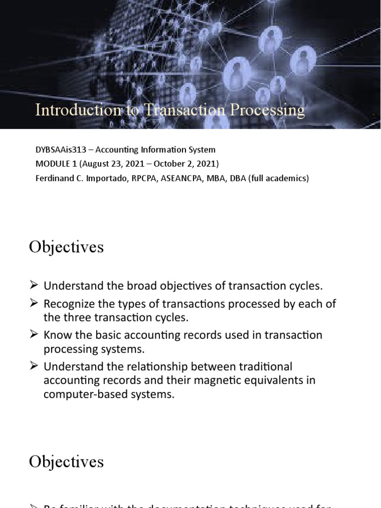 Introduction To Transaction Processing | PDF | Inventory | Accounting