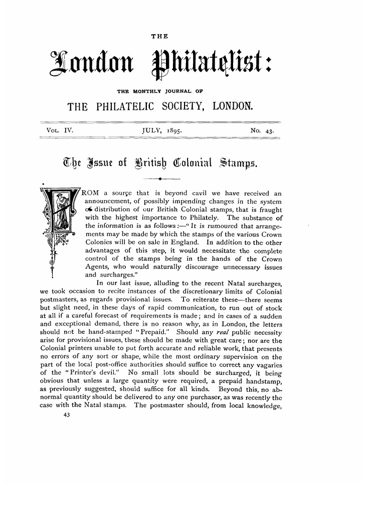 London Philatelist:: The Philatelic Society, London | PDF | Postage ...