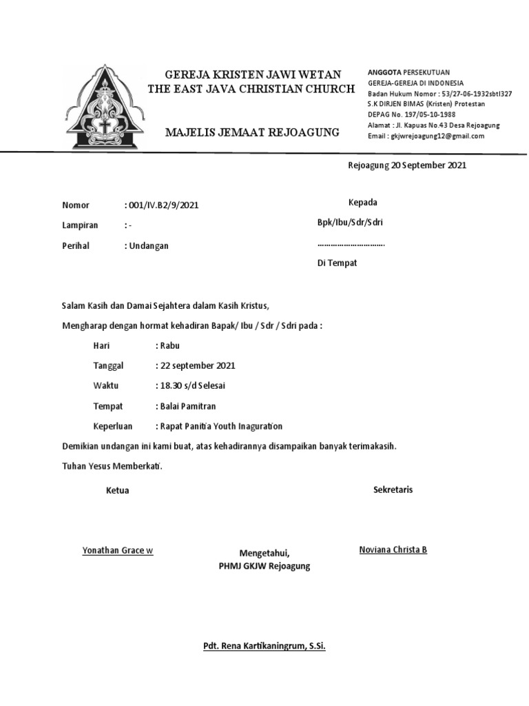 Revisi Undangan Rapat | PDF