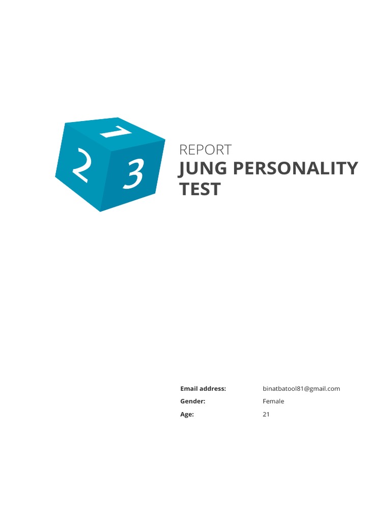 Jung Personality Test: Email Address: Gender: Age | PDF | Personality ...