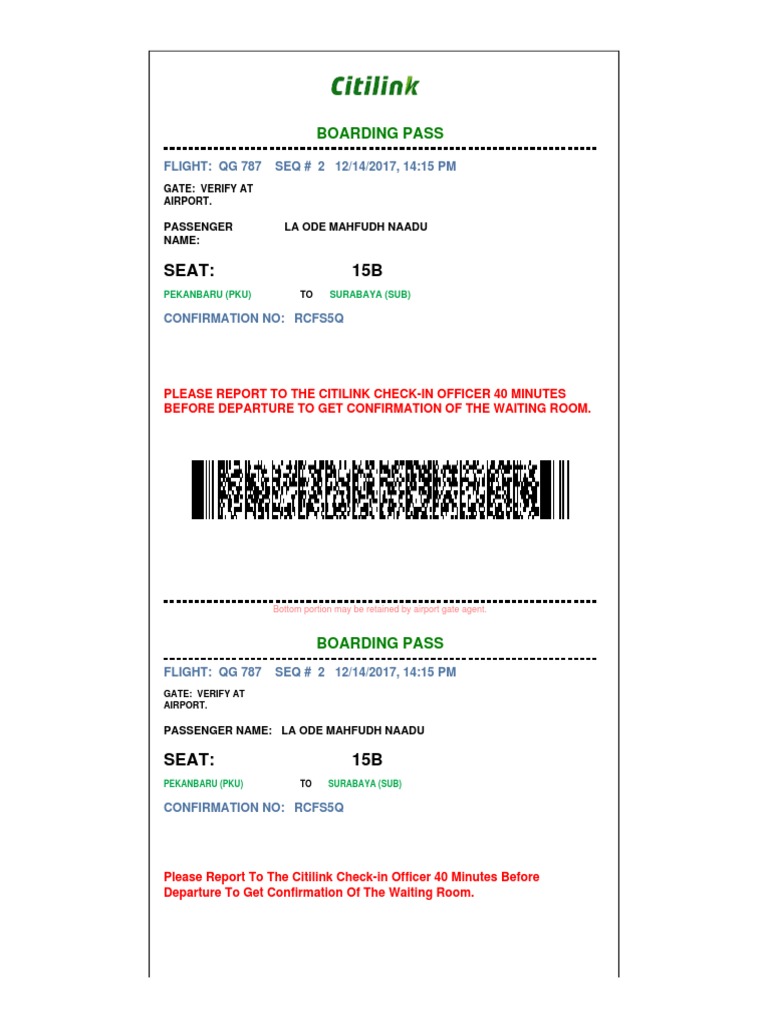 15B Seat:: Boarding Pass | PDF | Civil Aviation | Transport Infrastructure