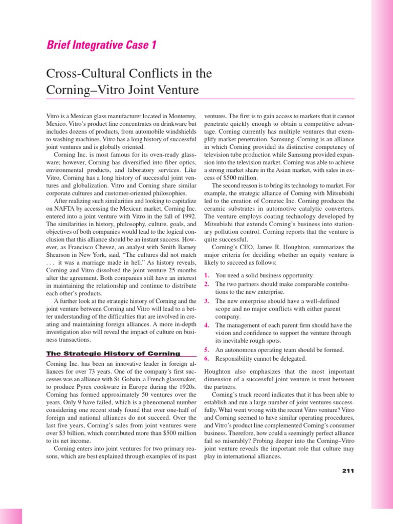 Cross Cultural Case Study-1 | PDF | Joint Venture | Mexico
