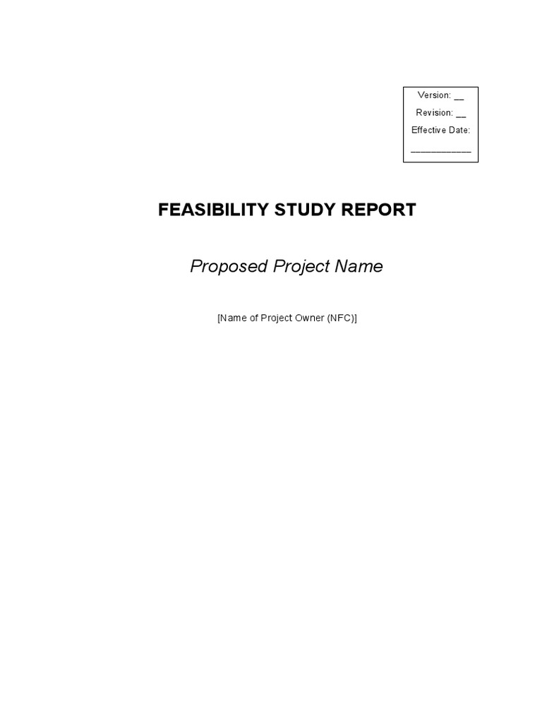 Feasibility Study Template | PDF | System | Databases