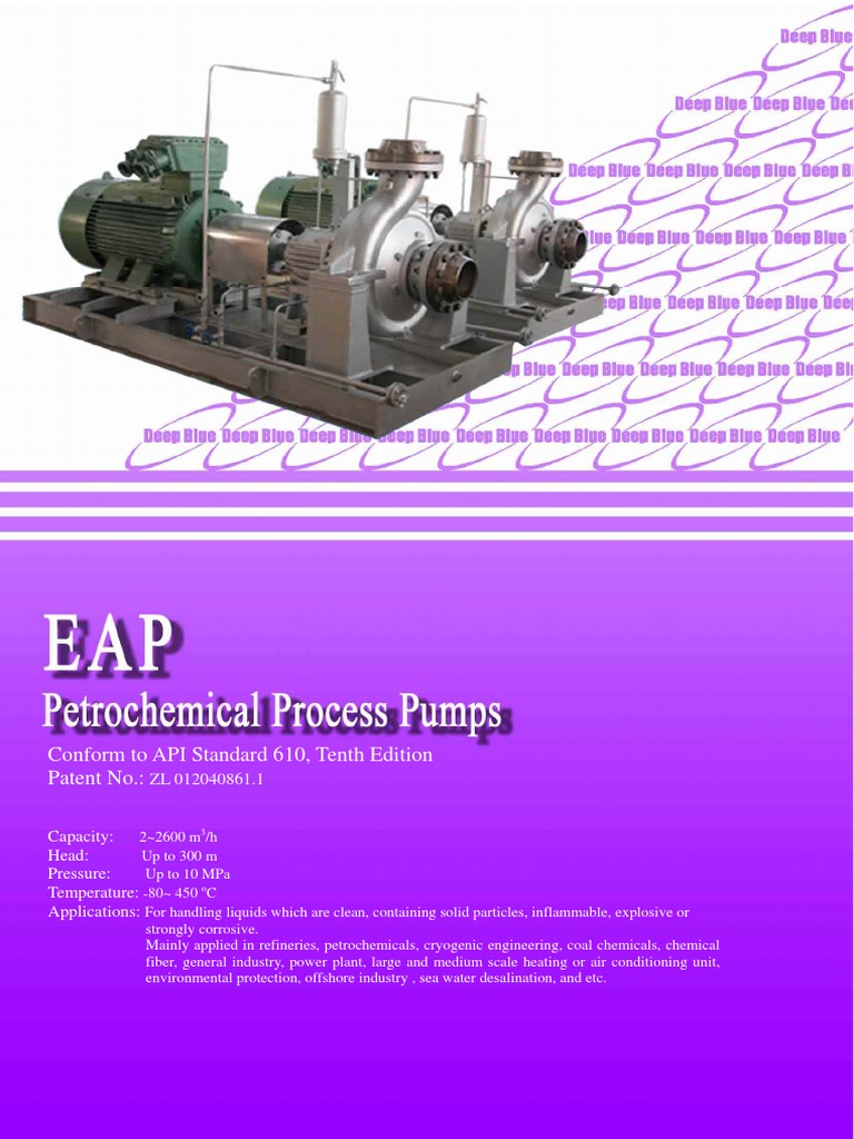Dalian Deep Blue EAP Pump Overview | PDF | Pump | Bearing (Mechanical)