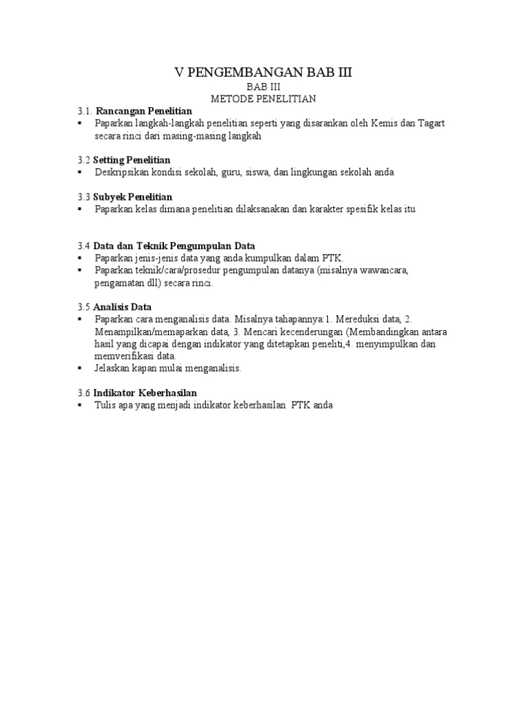 BAB III Dan BAB IV PTK | PDF