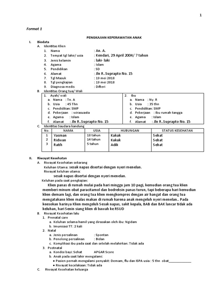 Askep Kep. Anak. Difteri | PDF