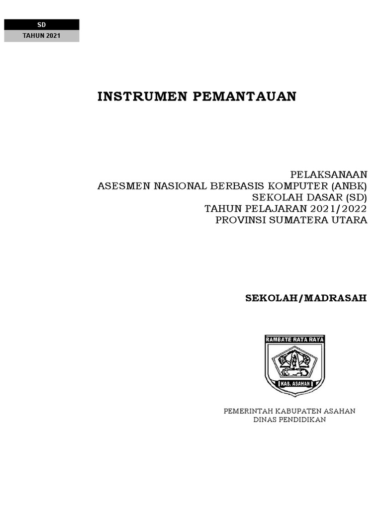 Instrumen Monev Anbk | PDF