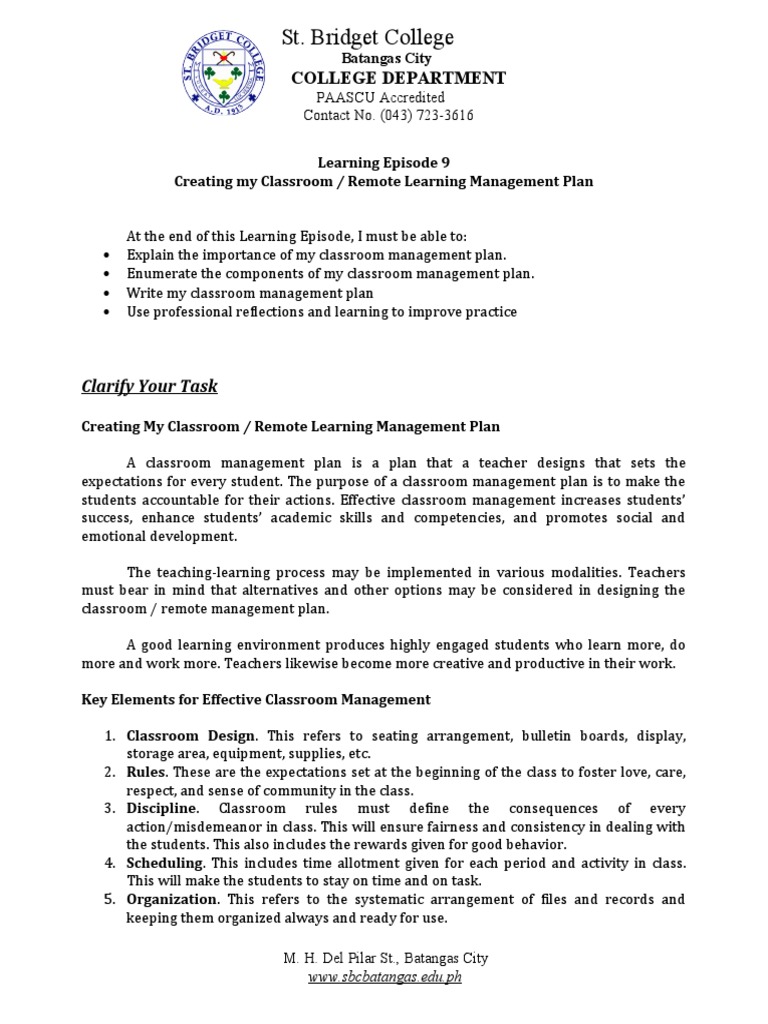 Episode 9 1 | PDF | Classroom Management | Teachers