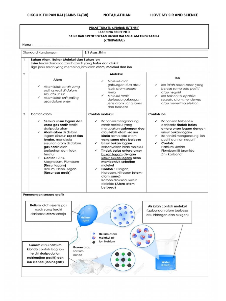 F4 SN Nota Dan Latihan | PDF