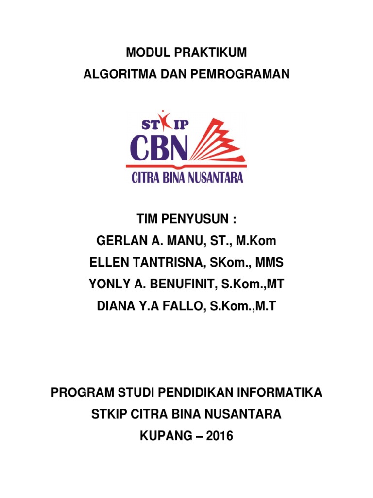 Modul Praktikum Algoritma Dan Pemrograman Dasar | PDF