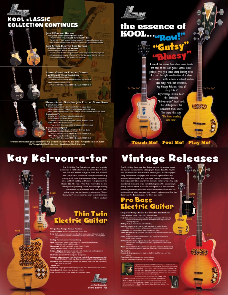 Kay Reissue Vintage | PDF | Guitars | Bass Guitar