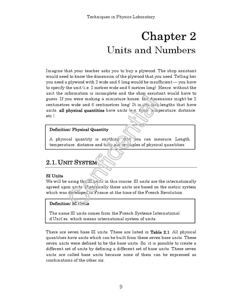 Understanding SI Units | PDF | Significant Figures | International ...