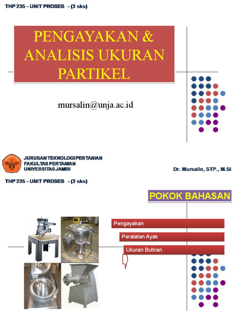 04 Pengayakan Dan Analisis Ukuran Partikel | PDF