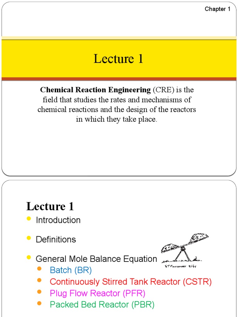 Lec1 Animated Mole Balance | PDF | Chemical Reactor | Reaction Rate