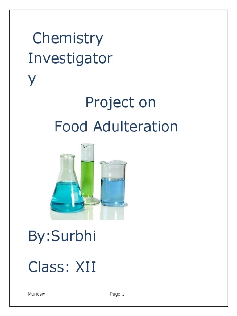 Chemistry Investigatory Project On Food | PDF | Foods | Chili Pepper
