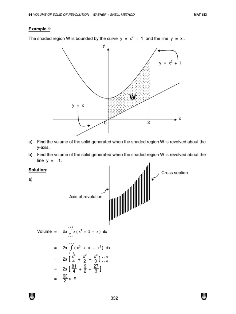 Tuto 84 Vol of Rev Washer + Shell | PDF | Volume | Area