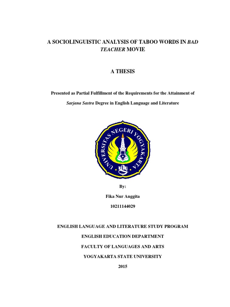 Fika Nur Anggita 10211144029 | PDF | Taboo | Profanity
