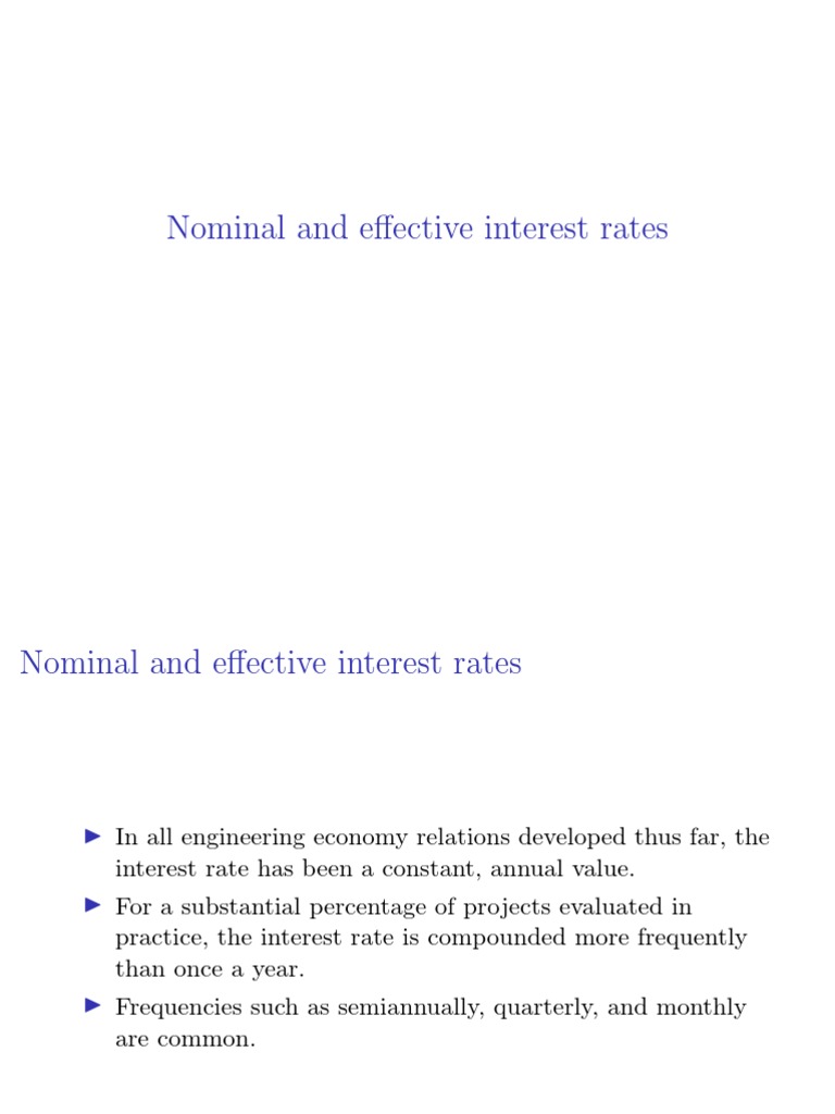 Nominal and Effective Interest Rates | PDF | Bonds (Finance) | Interest