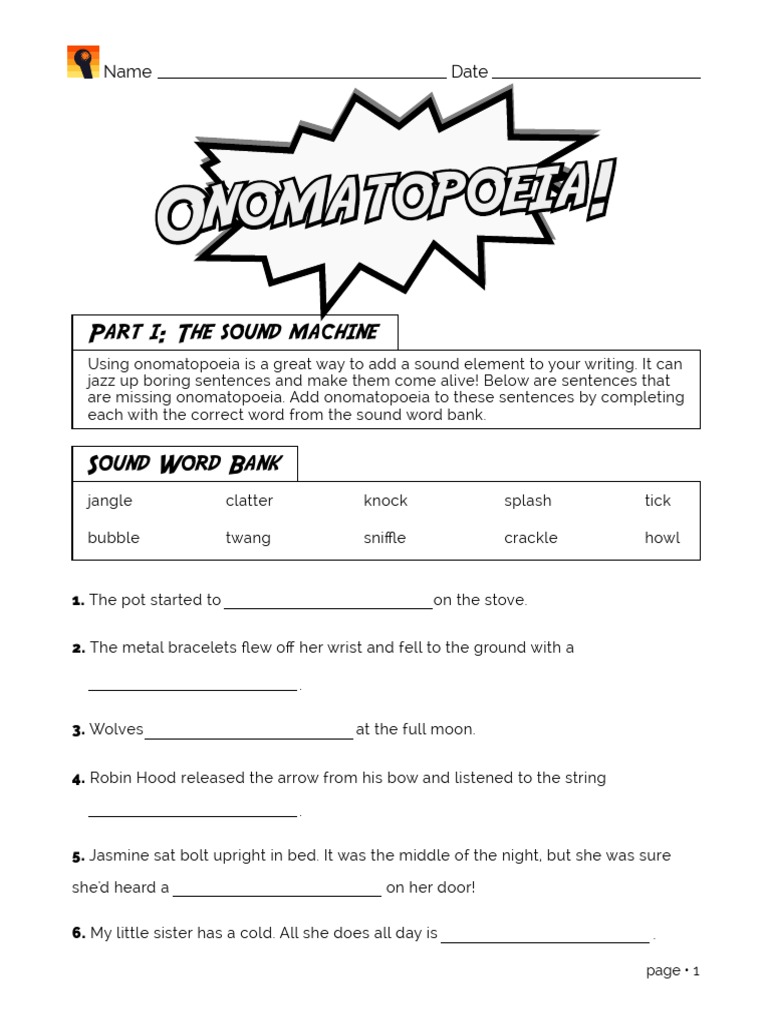 Onomatopoeia!: Part I: The Sound Machine | PDF | Human Communication ...