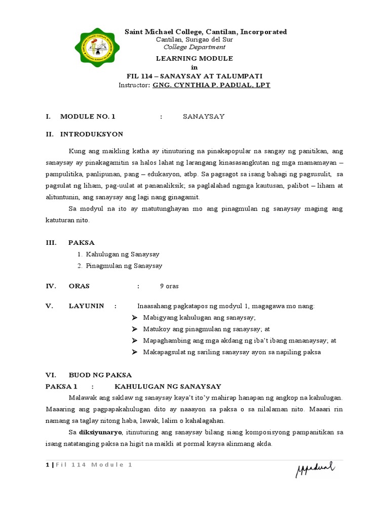 Learning Module 1 | PDF