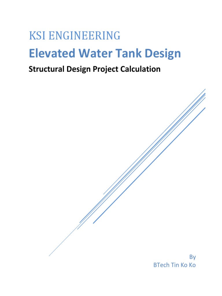 Elevated Water Tank Design: Ksi Engineering | PDF | Structural ...