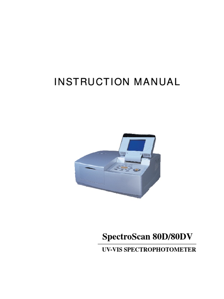 SpectroScan 80D IM | PDF | Spectrum | Mode (Statistics)