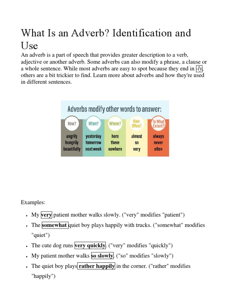 1 SEP 21 Adverb Notes | PDF | Adverb | Adjective