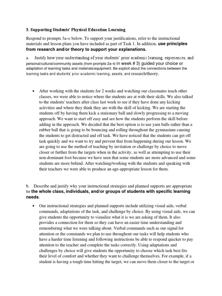 Edtpa Task 3 | Download Free PDF | Learning | Teachers