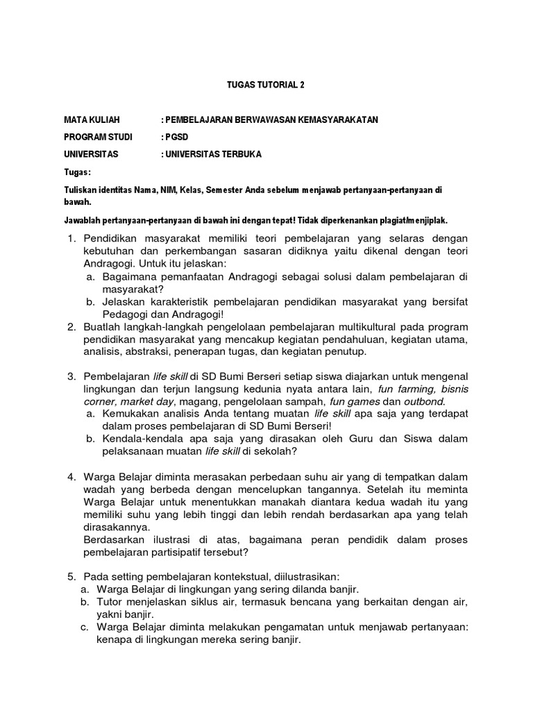 Tugas Tutorial Individu Ke-2 | PDF | Karier & Perkembangan