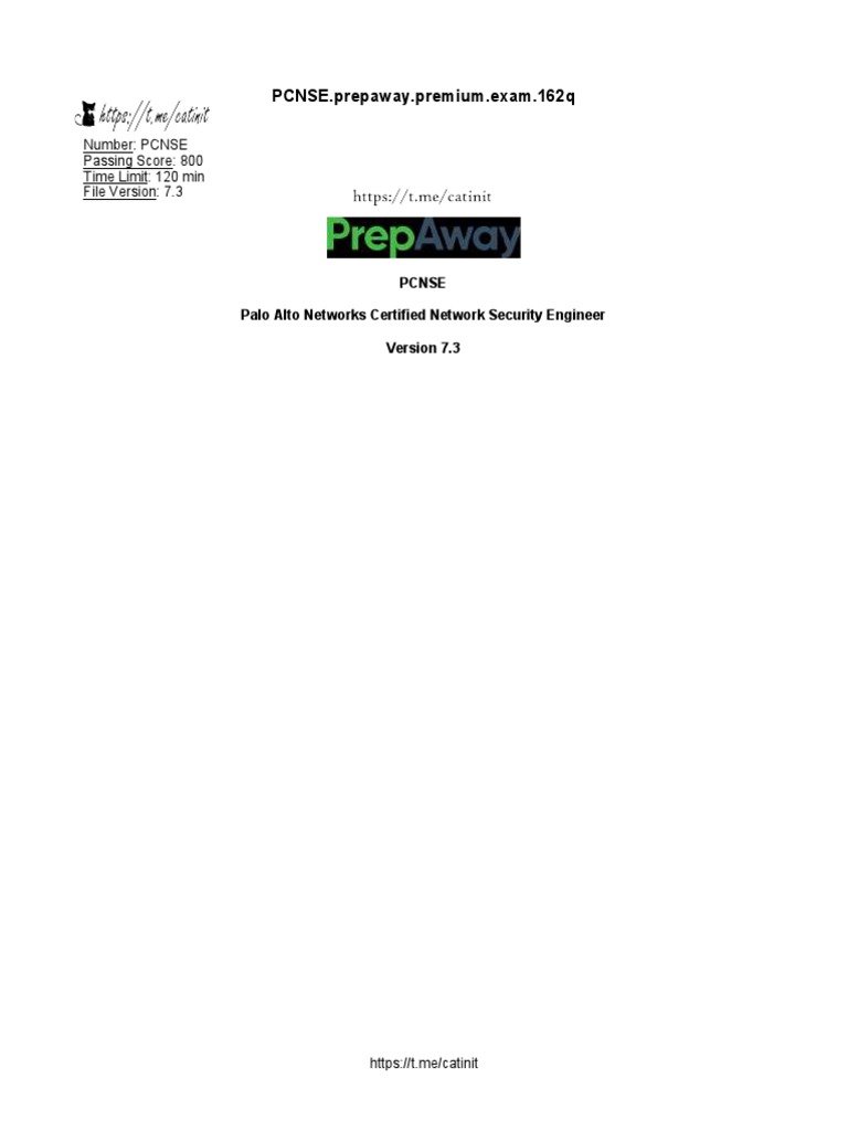 PCNSE - Prepaway.premium - Exam.162q: Number: PCNSE Passing Score: 800 ...