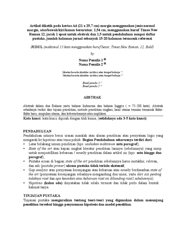 Template Jurnal Ugs | PDF